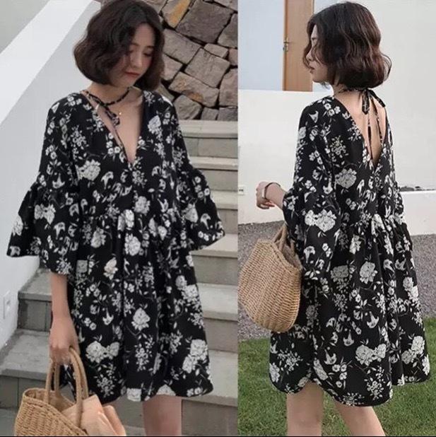 ワンピース デート フレアワンピース ワンピドレス ミニ ミニ丈 ショート ショート丈 膝上 ミディアム丈 袖あり 7分袖 七分袖 長袖 ボリューム袖 パフスリーブ フレアスリーブ Vネック 襟なし フレア セミフレア 細身 ストレート Aライン 切り替えデザイン スマート