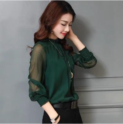 トップス シャツ ブラウス カットソー 白シャツ 白トップス ミディアム丈 袖あり 長袖 ボリューム袖 ドルマンスリーブ フレアスリーブ ホルンスリーブ 萌袖 ラウンドネック クルーネック 襟なし フレア セミフレア 細身 ストレート ワイド Aライン スマート シフォン 透け感