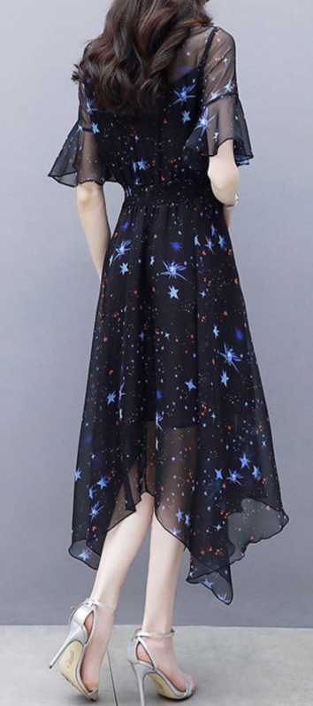 ワンピース ワンピドレス ロング ロング丈 袖あり 半袖 ホルンスリーブ