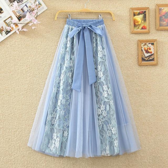 スカート レース Aライン ミドル丈 大き揺れる ふわふわ フェアリー かわいい 大人可愛い きれいめ シンプル カジュアル 大人 上品 おしゃれ お洒落 かっこいい レトロ こなれ感 ラフ ラブリー キュート ガーリー 個性的 モード系 セクシー エレガント モダン 主役級 存在感