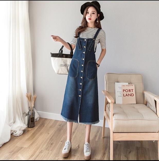 ワンピース デート フレアワンピース デニムワンピース ワンピドレス 膝下 ミモレ ミモレ丈 袖なし ノースリーブ フレアスリーブ ホルンスリーブ 萌袖 襟なし フレア セミフレア 細身 ストレート ワイド Aライン Iライン 切り替えデザイン スマート ポケット 前開き 伸縮性