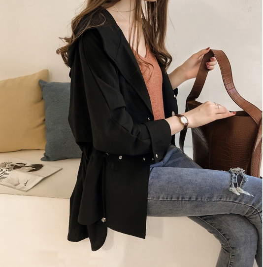 パーカー マウンテンパーカー スプリングコート アウター 袖あり 長袖 Vネック 襟なし アシンメトリー ウエストリボン 前開き ドローコード かわいい 大人可愛い きれいめ シンプル カジュアル 大人 上品 おしゃれ こなれ感 ラフ マニッシュ スポーティー クール モード系