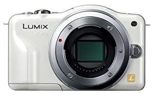 パナソニック ルミックス ミラーレス一眼カメラ/ボディ フルハイビジョンムービー一眼 シェルホワイト DMC-GF3-W(中古品)