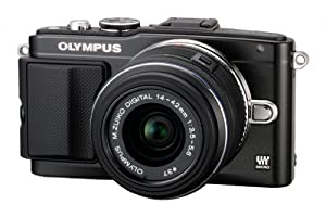 OLYMPUS ミラーレス一眼 PEN mini E-PM2 ボディ ブラック E-PM2 BODY BLK(中古品)