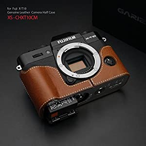 GARIZ FUJIFILM X-T10用 本革カメラケース Gun Shot Ring付 XS-CHXT10CM キャメル(中古品)