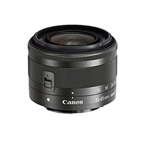 Canon 標準ズームレンズ EF-M15-45mm F3.5-6.3IS STM(グラファイト) ミラーレス一眼対応 EF-M15-45ISSTM(中古品)