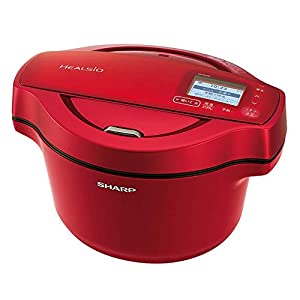 シャープ 自動調理 鍋 ヘルシオ ホットクック 1.6L 無水鍋 AIoT対応 レッド KN-HW16D-R(中古品)