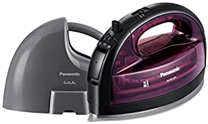 パナソニック コードレススチームWヘッドアイロン ピンク NI-WL405-P(中古品)