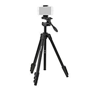 Velbon スマホ三脚 M45スマートフォンセット 4段 レバーロック 全高155cm 脚径20mm 小型 3Way雲台 クイックシュー対応 アルミ脚