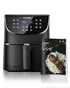 COSORI ノンフライヤー 3.5L 1-4人適用 エアフライヤー 空气炸? 電気 過熱保護 13種プリセット 日本語レシピ付き PSE認証済 ブ