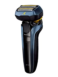 パナソニック ラムダッシュ リニア メンズシェーバー 5枚刃 お風呂剃り可 青 ES-CLV5T-A(中古品)