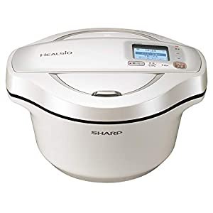 SHARP 水なし自動調理鍋 HEALSiO ヘルシオ ホットクック 2.4Lタイプ ホワイト系 KN-HW24F-W(中古品)