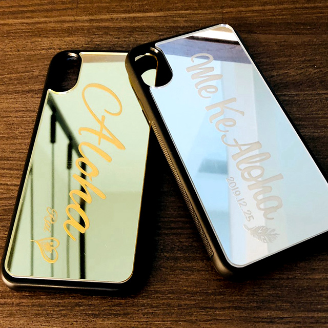 ☆インスタ人気☆iPhone8/iPhone7【Plusも対応】ミラー ス赤青ピ