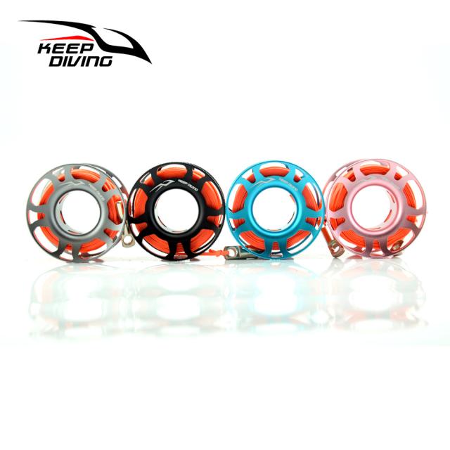 15M / 30Mスキューバダイビングアルミ合金スプールフィンガーリール