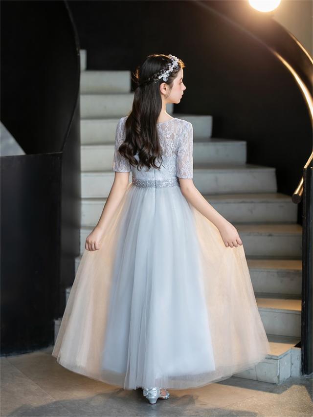 ピアノ発表会 ドレス 子供 女の子 発表会ドレス 五分袖 子ども