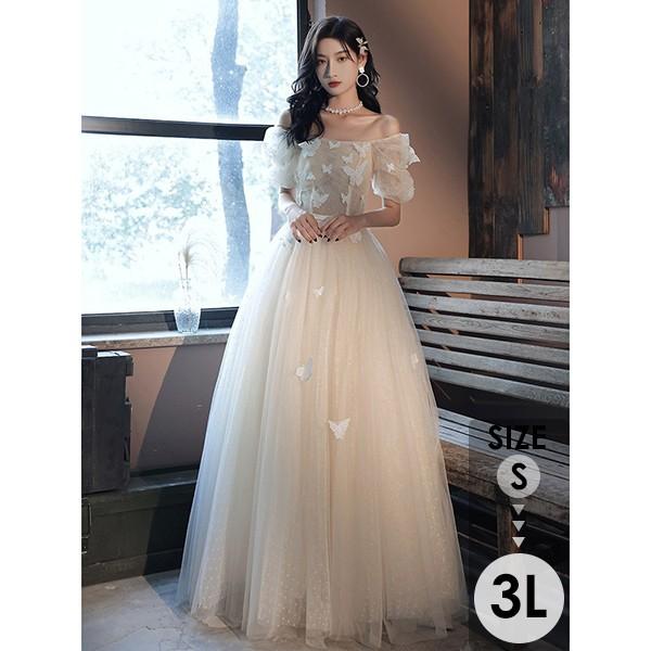 パーテイードレス ロング丈ドレス レディース 着痩せ 発表会 演奏会 二次会  大きいサイズ 編み上げタイプ 上品 エレガント 20代 30代 可愛い 結婚式 披露宴 フォーマルドレス  eh142jc