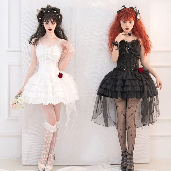 【レビュー投稿で+5%還元】ロリータ  ワンピース 可愛い プリンセスドレス お姫様 Lolita ロリータ服 リボン フリル 可愛いコスチューム コスプレ衣装 文化祭 学園祭 かわいい 萌え イベント ロリータファションh1015lalal9