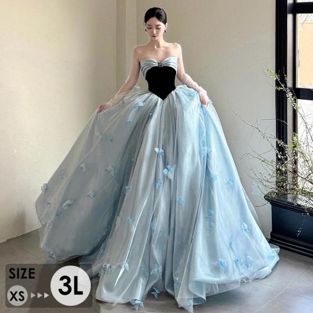 ドレス ビッグリボン 大人 ピアノ 発表会 ロングドレス 演奏会 フリル 演奏会用ドレス ピアノ発表会 結婚式 高校生 パーティードレス 小さいサイズ 母親 コンクール イブニングドレス ロング 演奏会ドレス 大きいサイズドレス マキシ丈 ロング丈 プリンセス