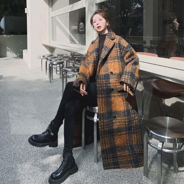 レビュー投稿で+5%還元】チェスターコート チェック柄 レディース