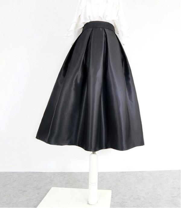 【レビュー投稿で+5%還元】スカート ひざ下 ブラック 無地 エレガント きれいめ ふんわり膨らむ フレアスカート パラソルスカート アンブレラスカート 女子会 デート フォーマル 演奏会 ドレス 衣装 コーラス ピアノ 発表会 ステージ S M L XL 2XL レビュー投稿で+5%還元】スカート ひざ下 ブラック 無地 エレガント