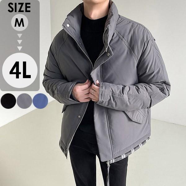 【レビュー投稿で+5%還元】ダウンジャケット ダウンコート スタンドカラー メンズ 大きいサイズ 極暖 暖かい 厚手 撥水 父の日 彼氏 プレゼント カッコイイ 80％ダウン おしゃれ カジュアル アウター 黒 灰色 青 ジャケット コート 紳士 冬 20代 30代 40代 50代 M L 2L 3L 4L