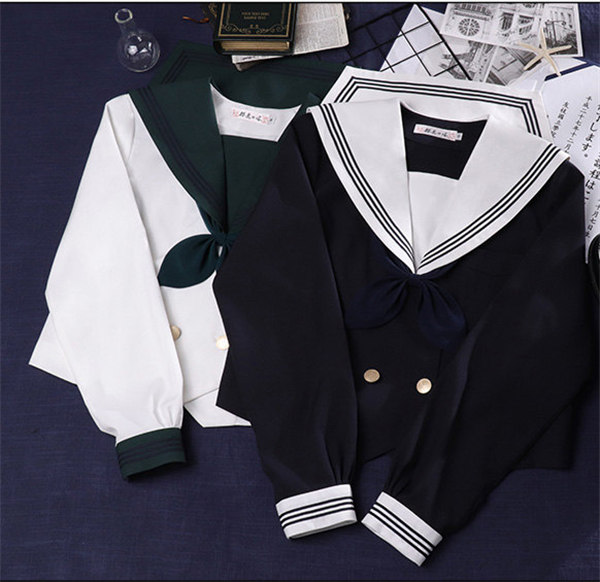 レビュー投稿で+5%還元】セーラー服 卒業式 女の子 制服 学生制服 長袖