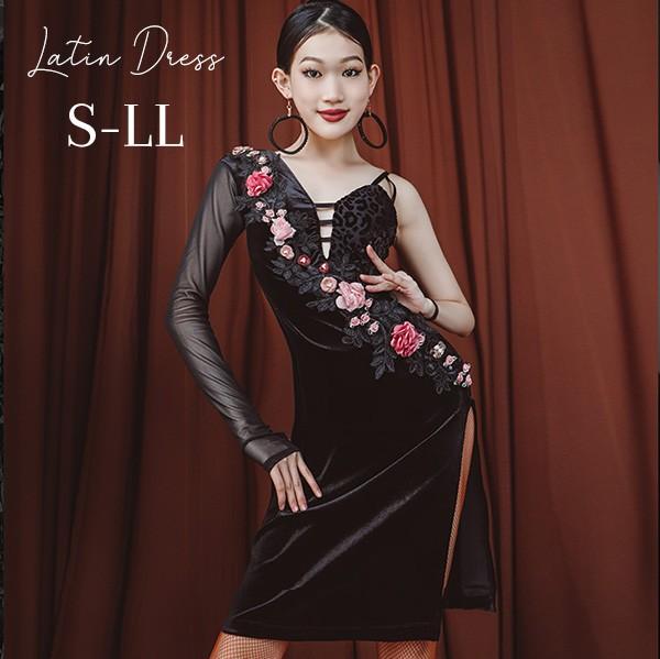 ラテン 衣装 ラテンドレス 社交ダンス衣装 ダンスウエア 黒 豪華なドレス チャチャ サンバ スリム ブラック 豪華 ステージ衣装 レディース ドレス ラテンダンス  舞踏会 演出用 出演 ドレス ワンピース ラテンダンス チャチャチャ bg125zezezr