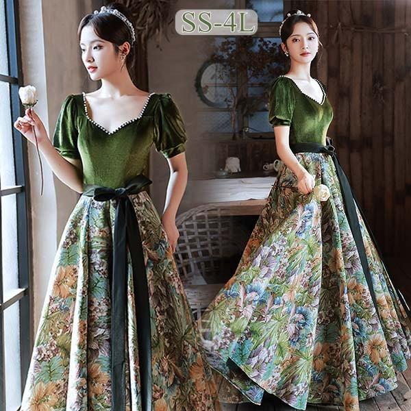 【レビュー投稿で+5%還元】ドレス 大人 ピアノ発表会 ドレス 演奏会 結婚式 袖付き フェミニン 大きいサイズ パーティードレス ロングドレス 袖あり お呼ばれ 20代 30代 可愛い bi142ze