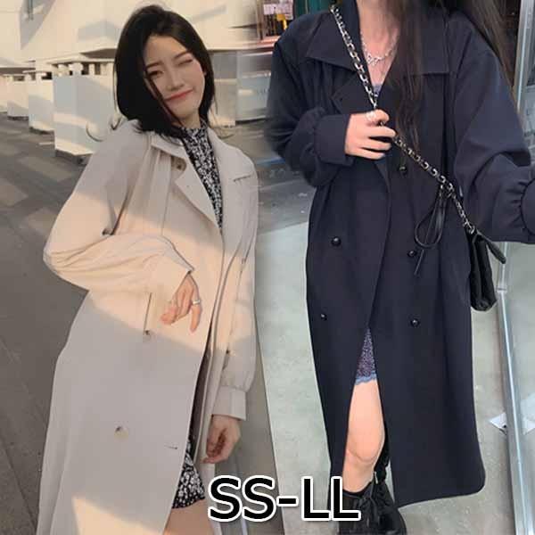 【レビュー投稿で+5%還元】トレンチコート レディース アウター 小柄 小さいサイズ ロング丈 ロングコート カジュアル シンプル 無地 春 秋 軽量 フリーサイズ オーバーサイズ ビックシルエット スプリングコート ゆったり 秋コート 重ね着 通勤 通学 おしゃれ お出かけ