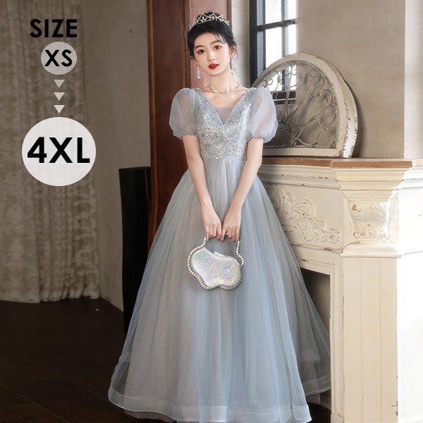 レディースドレス 大人 ピアノ発表会 演奏会 ロング丈 結婚式 半袖　編み上げ ワンピース 二次会 女子会 成人式 おしゃれ 可愛いロングドレス 袖あり お呼ばれ 20代 30代