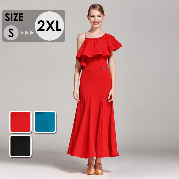 ワンピース 社交ダンス モダンドレス 人気社交ダンスドレス ロングドレス ワルツ 社交ダンス 衣装 背中で魅せる 大きい裾 ダンスウェア レディース 大きいサイズ 社交ダンス 服 インターナショナルダンス ステージ衣装 モダン衣装 競技着 発表会 豪華 ラテンドレス