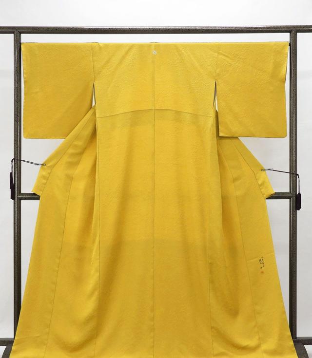 色無地 正絹 加賀友禅 梶山伸作 身丈164.5cm 裄丈67.5cm 色無地 木瓜 良品 リサイクル 着物 結婚式 入学式 卒業式 a4015