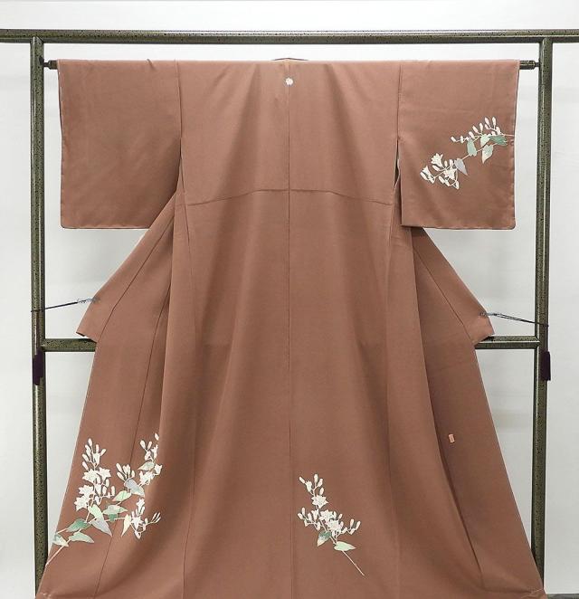 訪問着 未着用 正絹 加賀友禅 柿本市郎 ほととぎす 身丈156.5cm 裄丈63cm 訪問着 未使用 着物 b0420