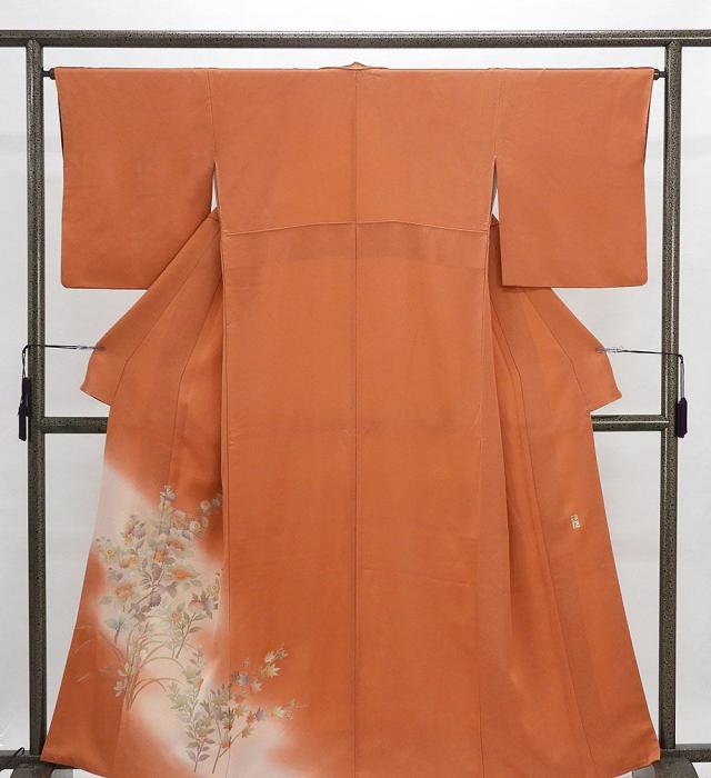 訪問着 正絹 金彩友禅 和田光正作 身丈159.5cm 裄丈65cm 付下訪問着 リサイクル 中古 着物 結婚式 入学式 卒業式 b4037