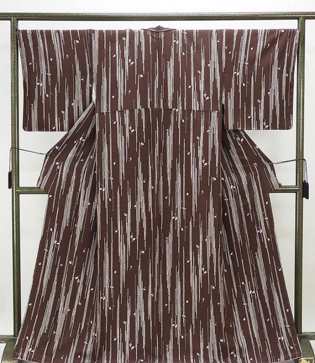 小紋 新品仕立済 正絹 幾何模様 身丈165cm 裄丈68cm 小紋 新品 仕立て上がり 着物