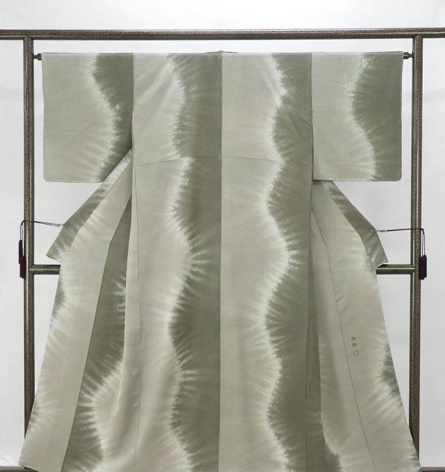 小紋 未着用 正絹 幾何模様 身丈159cm 裄丈65cm 小紋 未使用 着物 c4008