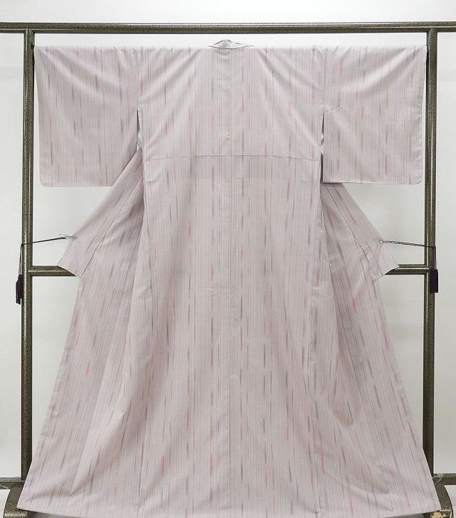 紬 新品仕立済 正絹 彩香 変わり縞模様 紬 身丈165cm 裄丈68cm 新品 仕立て上がり 着物 d1004