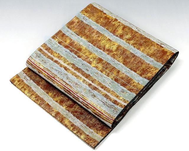 袋帯 未着用美品 正絹 横段模様 袋帯 未使用 新古品