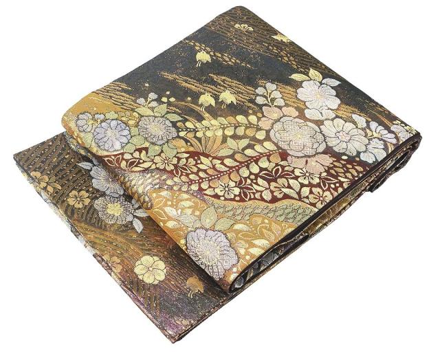 袋帯 正絹 辻が花千鳥模様 袋帯 美品 リサイクル 中古 辻ケ花 結婚式 入学式 卒業式 パーティー g4047