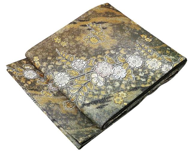 袋帯 正絹 辻が花模様 袋帯 美品 リサイクル 中古 辻ケ花 結婚式 入学式 卒業式 パーティー g4049