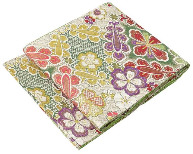 袋帯 花模様 振袖用 美品 リサイクル 中古 フォーマル 礼装用 パーティー 着物 g4063