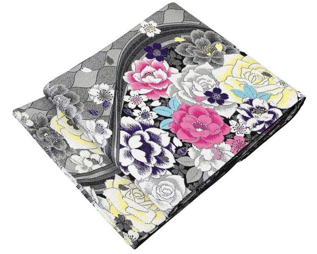 袋帯 正絹 薔薇桜模様 良品 リサイクル 中古 フォーマル 礼装用 パーティー 着物 g4085