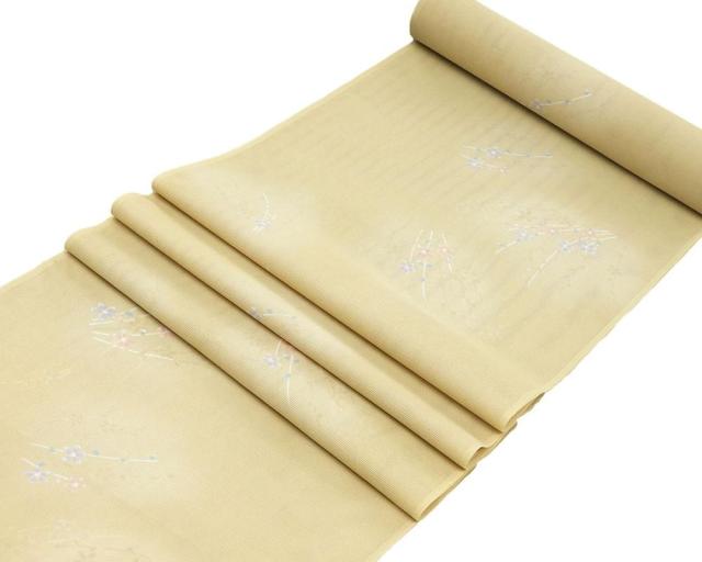 夏物 小紋 反物 ポリエステル テイジン シルフィル  駒絽 花模様 洗える小紋 新品 未仕立 p3248