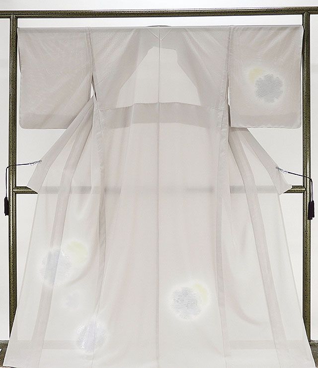 夏物 訪問着 新品仕立済 正絹 夏物 流水四季花青海波模様 絽訪問着 小難あり 新品 仕立て上がり 着物