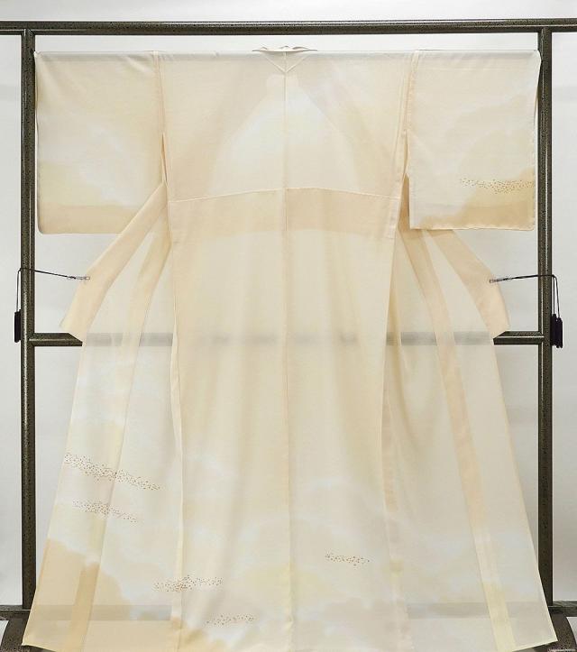 夏物 訪問着 新品仕立済 正絹 夏物 雲海切紙散らし模様 絽訪問着 新品 仕立て上がり 着物