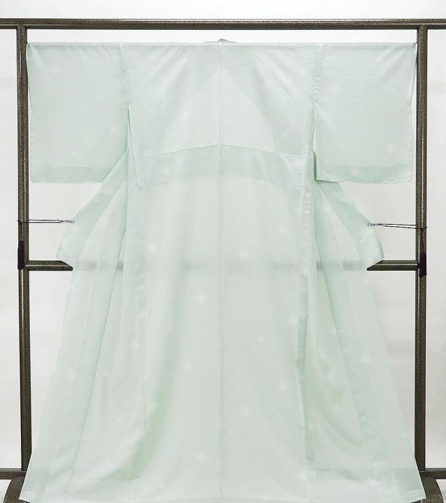 夏物 小紋 新品仕立済 正絹 夏物 蛍ぼかし南天模様 身丈164.5cm 裄丈68cm 絽小紋 新品 仕立て上がり 着物 wc2168