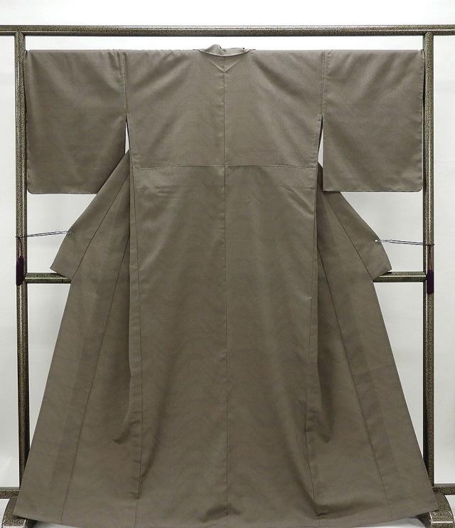 単衣 紬 新品仕立済 正絹 単衣 絣波模様 身丈164.5cm 裄丈68cm 塩沢紬 新品 仕立て上がり 着物 wd1020