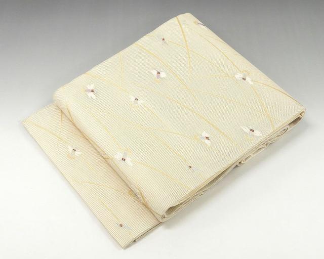 夏物 袋帯 新品仕立済 正絹 夏物 京都イシハラ謹製 蛍模様 袋帯 新品 仕立て上がり