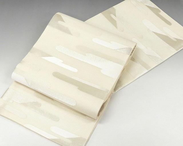 夏物 袋帯 新品仕立済 正絹 夏物 姫野織物謹製 霞模様 紗袋帯 小難あり 新品 仕立て上がり y1267