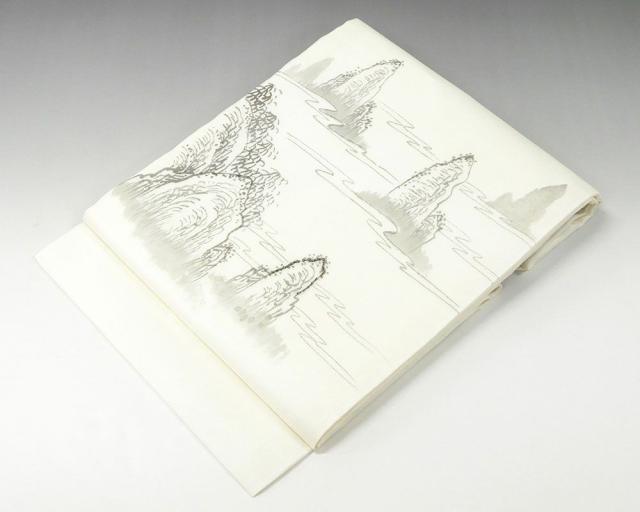 平和屋本店□極上 天然藍 藍染紬 国選定 現代の名工 古庄紀治 反物